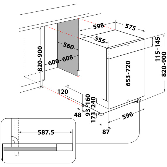 Hotpoint Fullsize Semi-Integrated Dishwasher | Valpys