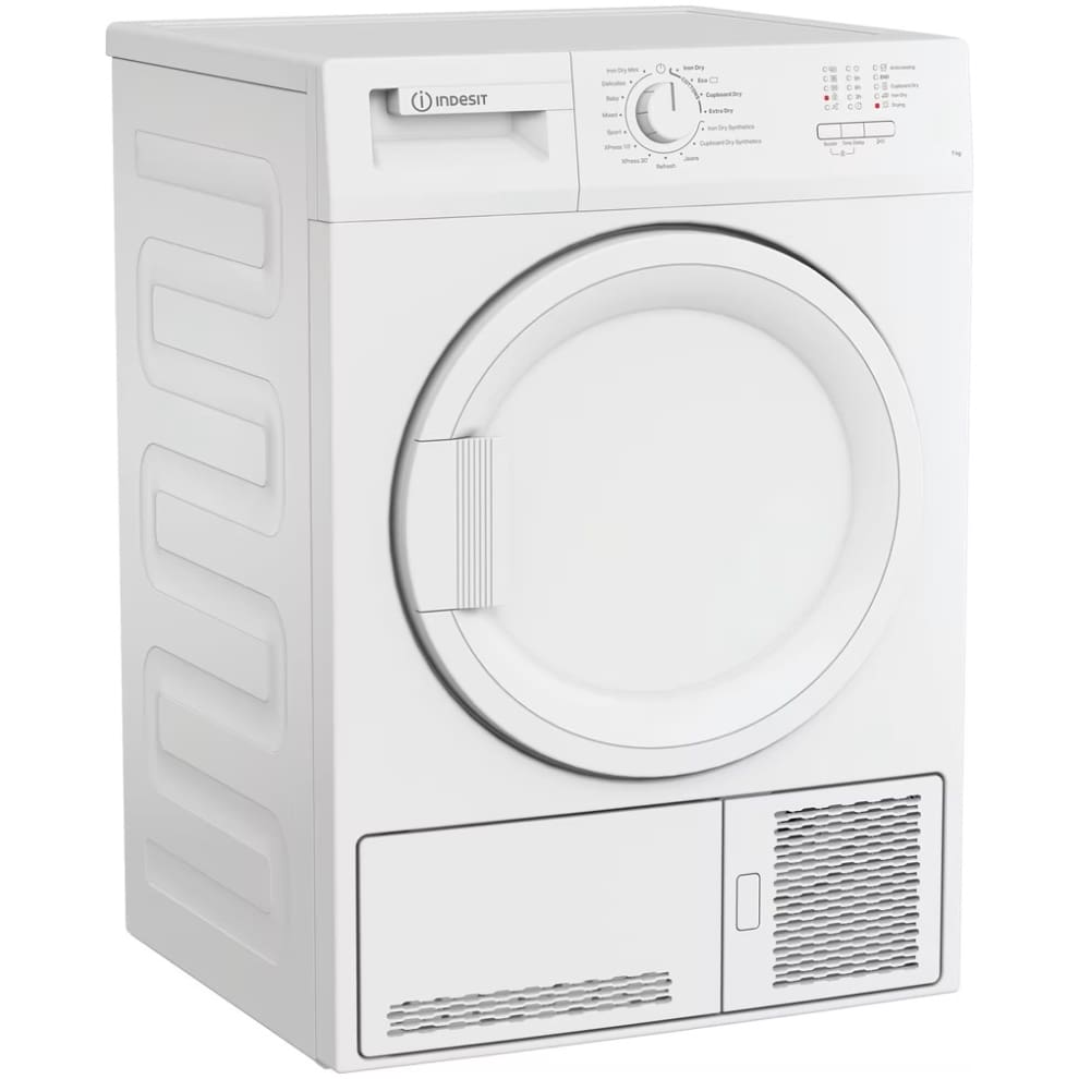 Indesit Dryer 7KG Condenser Sensor Dry White 15 cycles | Valpys