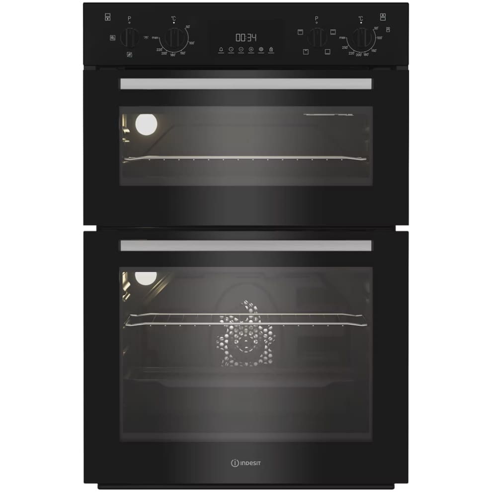 Indesit Built In Electric Fan Oven 69L / 36L - Black | Valpys